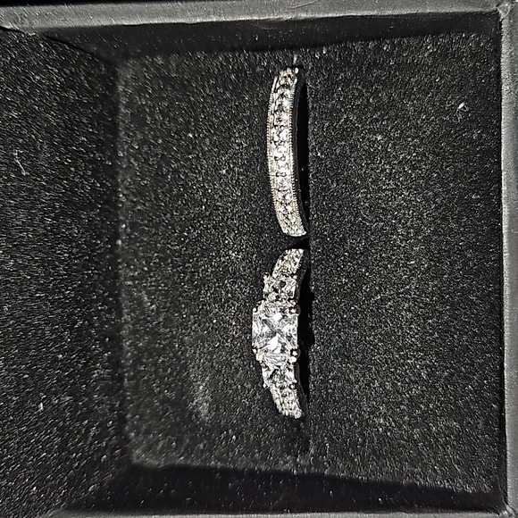 Zales | Jewelry | Princess Cut White Lab Created Saphire Three Stone ...